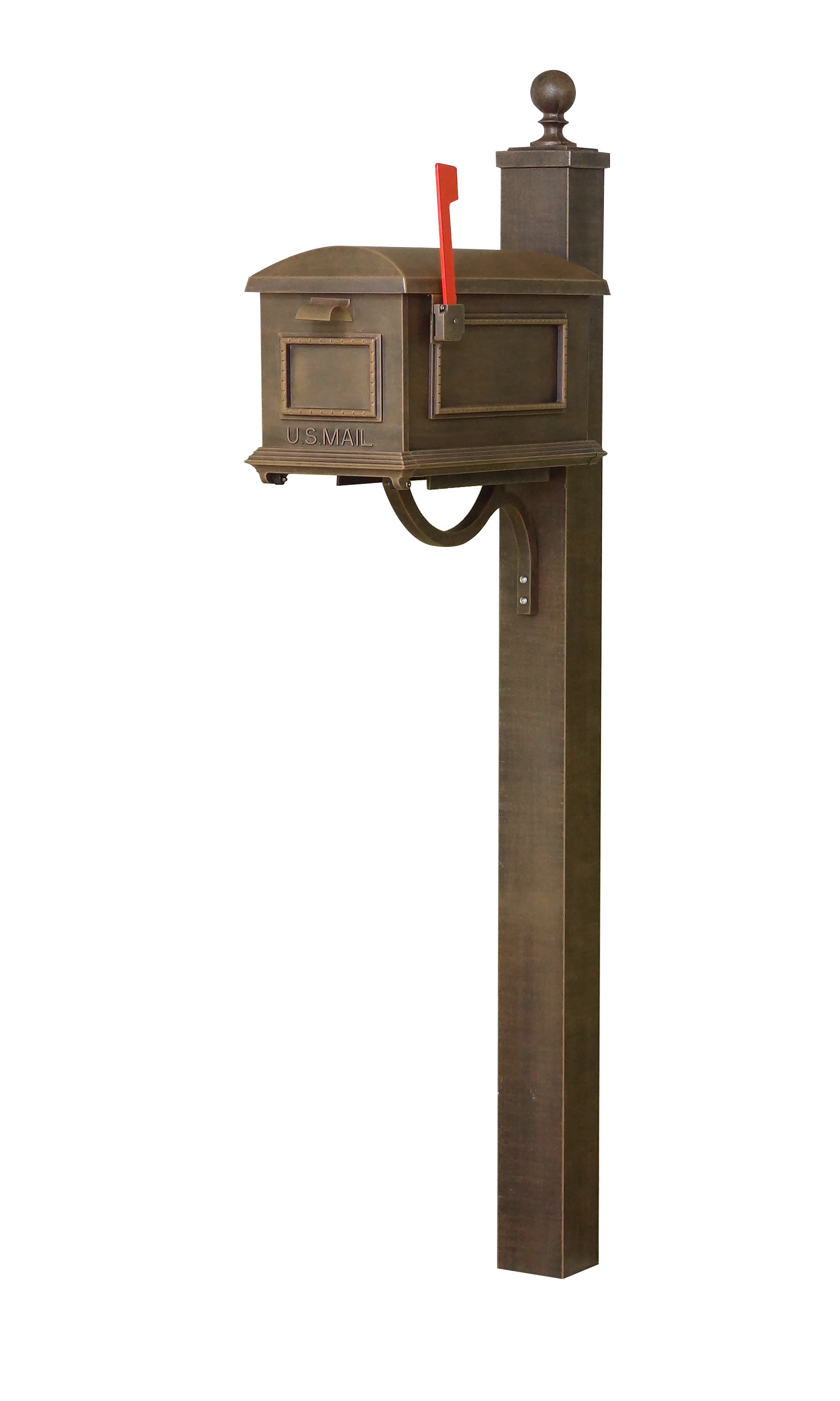 Special Lite Products Traditional Curbside Mailbox with Post Included ...