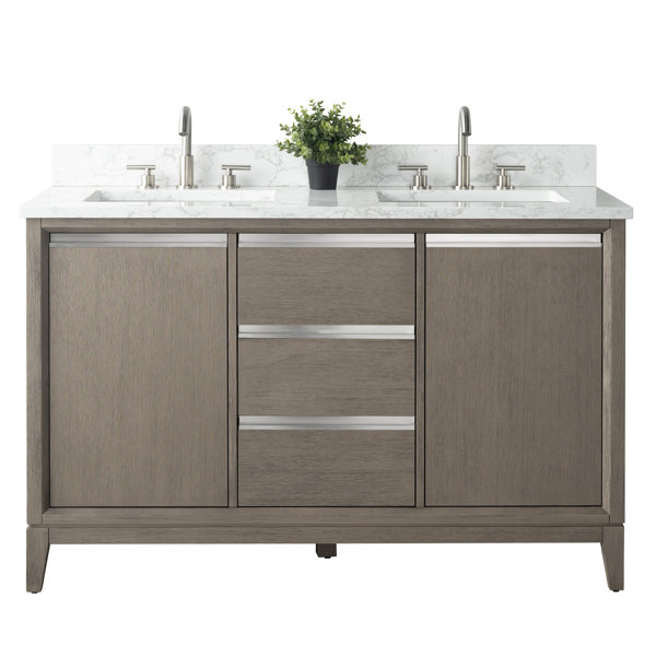 Vanity Art 54 Double Bathroom Vanity with Top | Wayfair