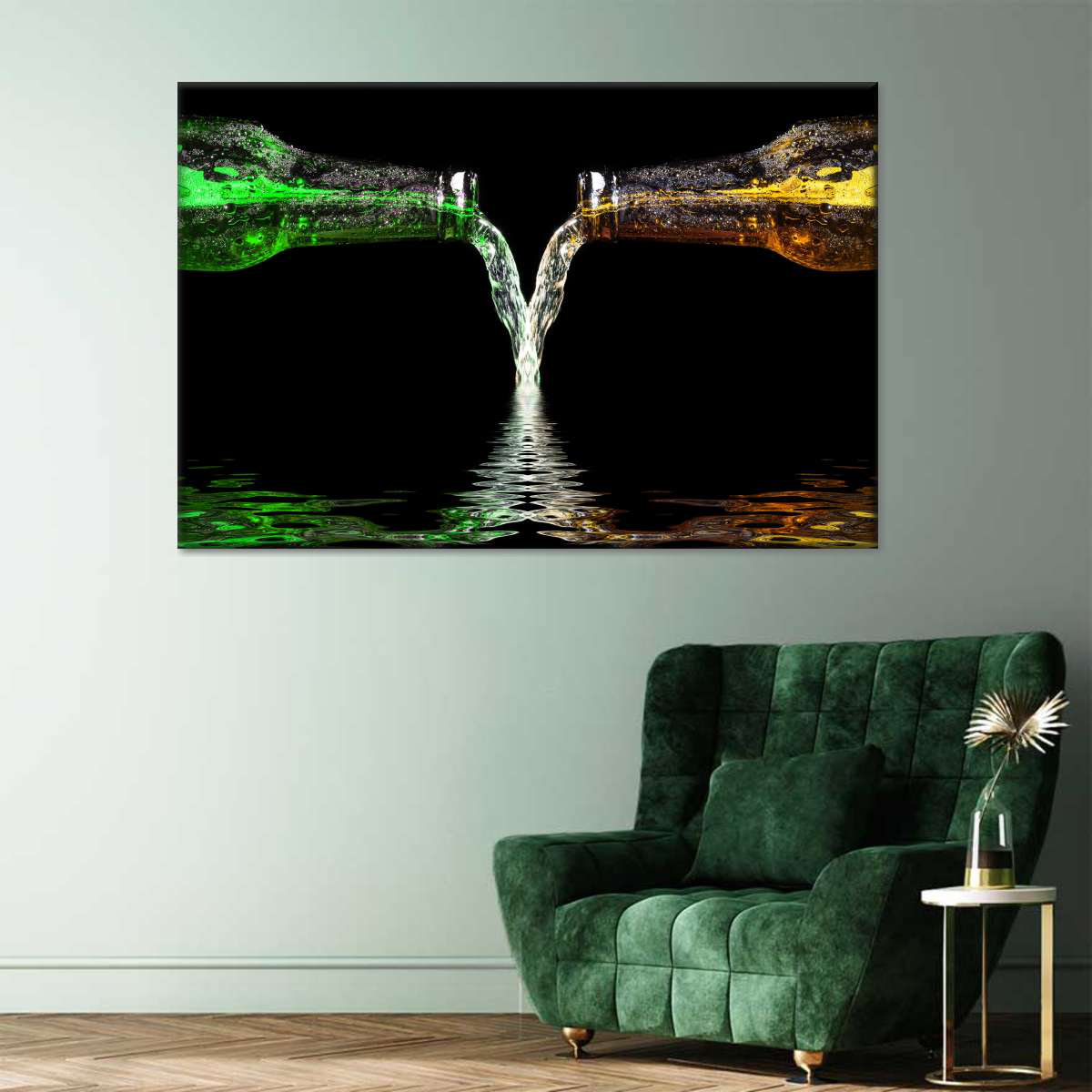 Ebern Designs Beer Stream Reflection Canvas Print - Wayfair Canada