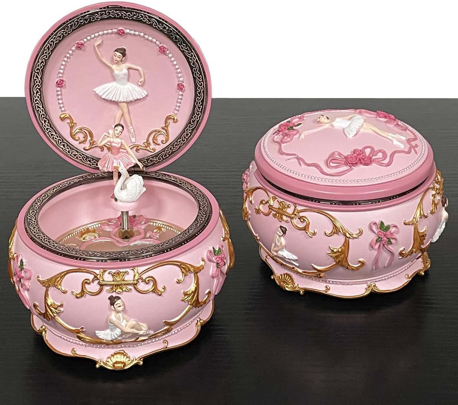 World Menagerie Classical Ballerina Music Box LED Lights Twinkling ...