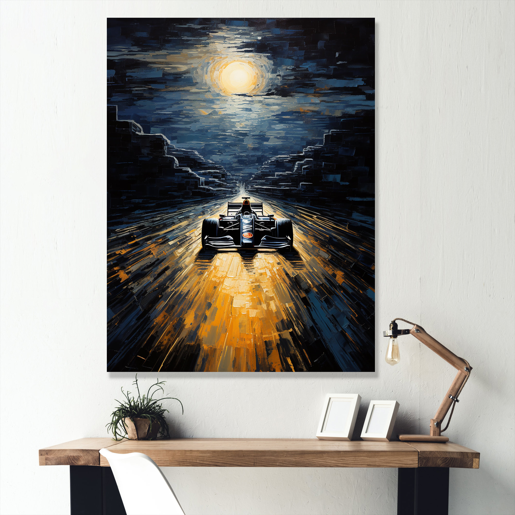 Trent Austin Design® Midnight Formula Car Race Track I | Wayfair