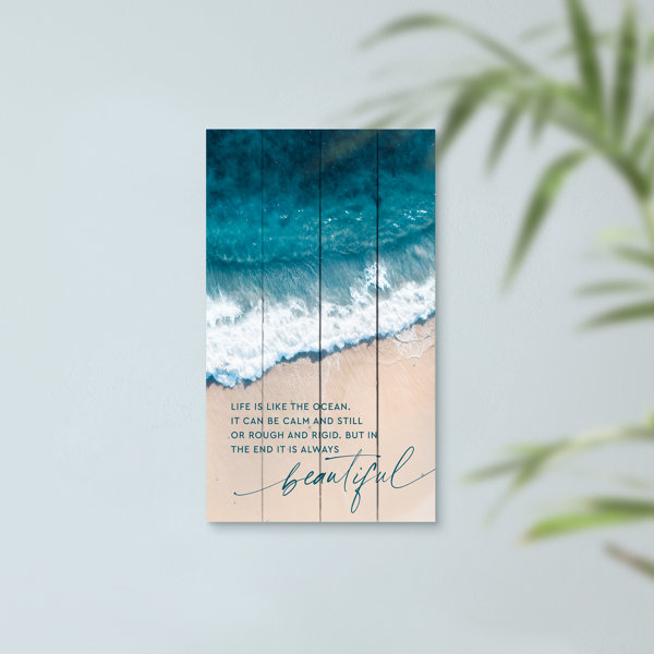 Trinx Life Is Like the - Unframed Textual Art on Wood | Wayfair