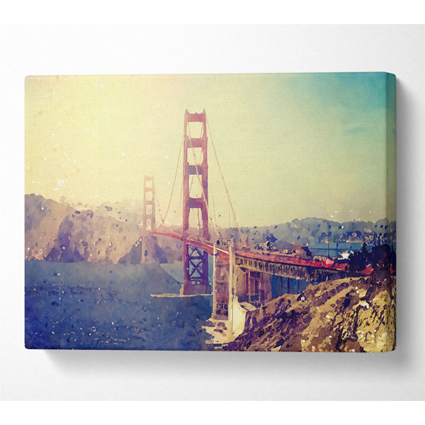 ClassicLiving Golden Gate Bridge Retro - Wrapped Canvas Art Prints ...