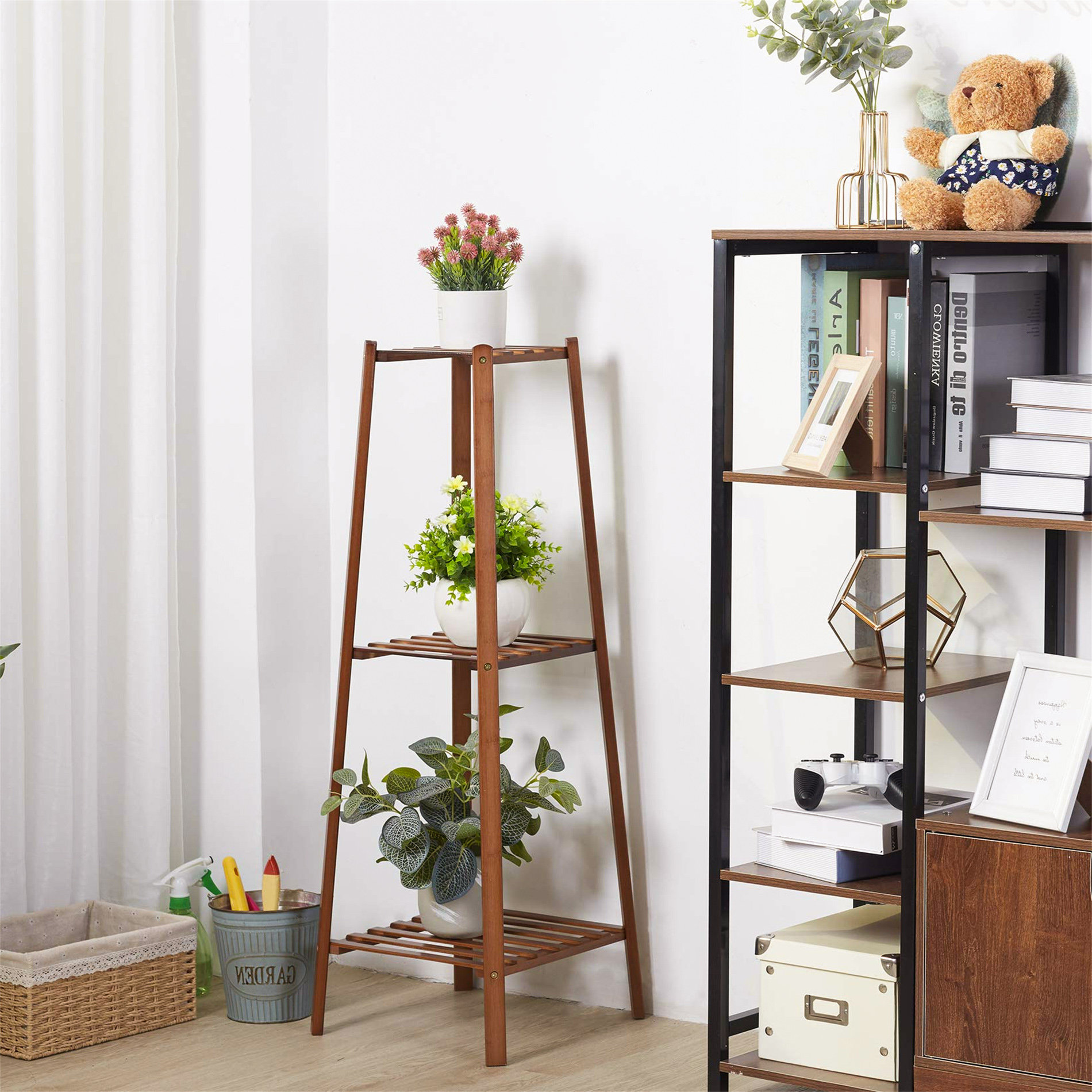 Dakota Fields Alke Square Multi-Tiered Solid Wood Plant Stand | Wayfair ...