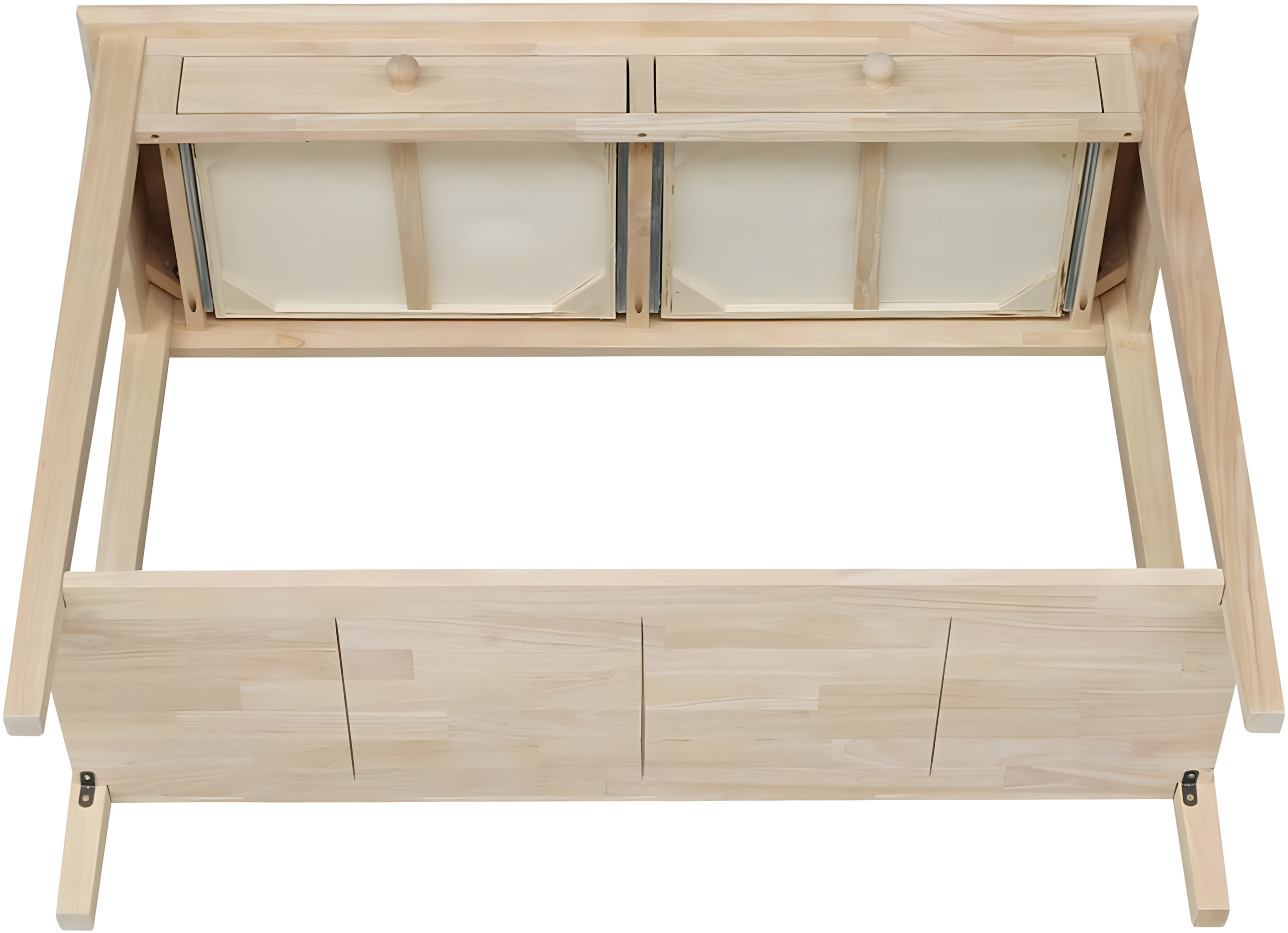 One Allium Way® Solid Server With Drawers And Shelf, Unfinished Diy ...