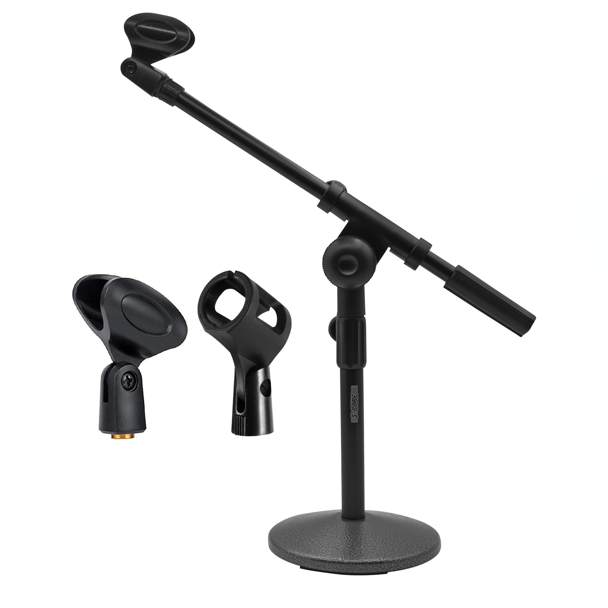 5 CORE 5 Core Desk Microphone Stand Round Base Adjustable Height ...