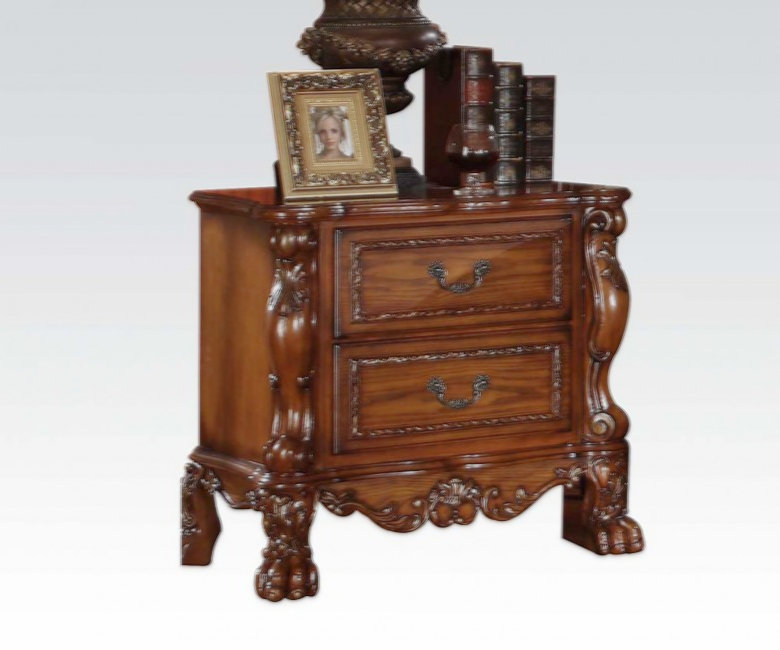 Rosdorf Park Makaiah Nightstand In Patina & Bone | Wayfair