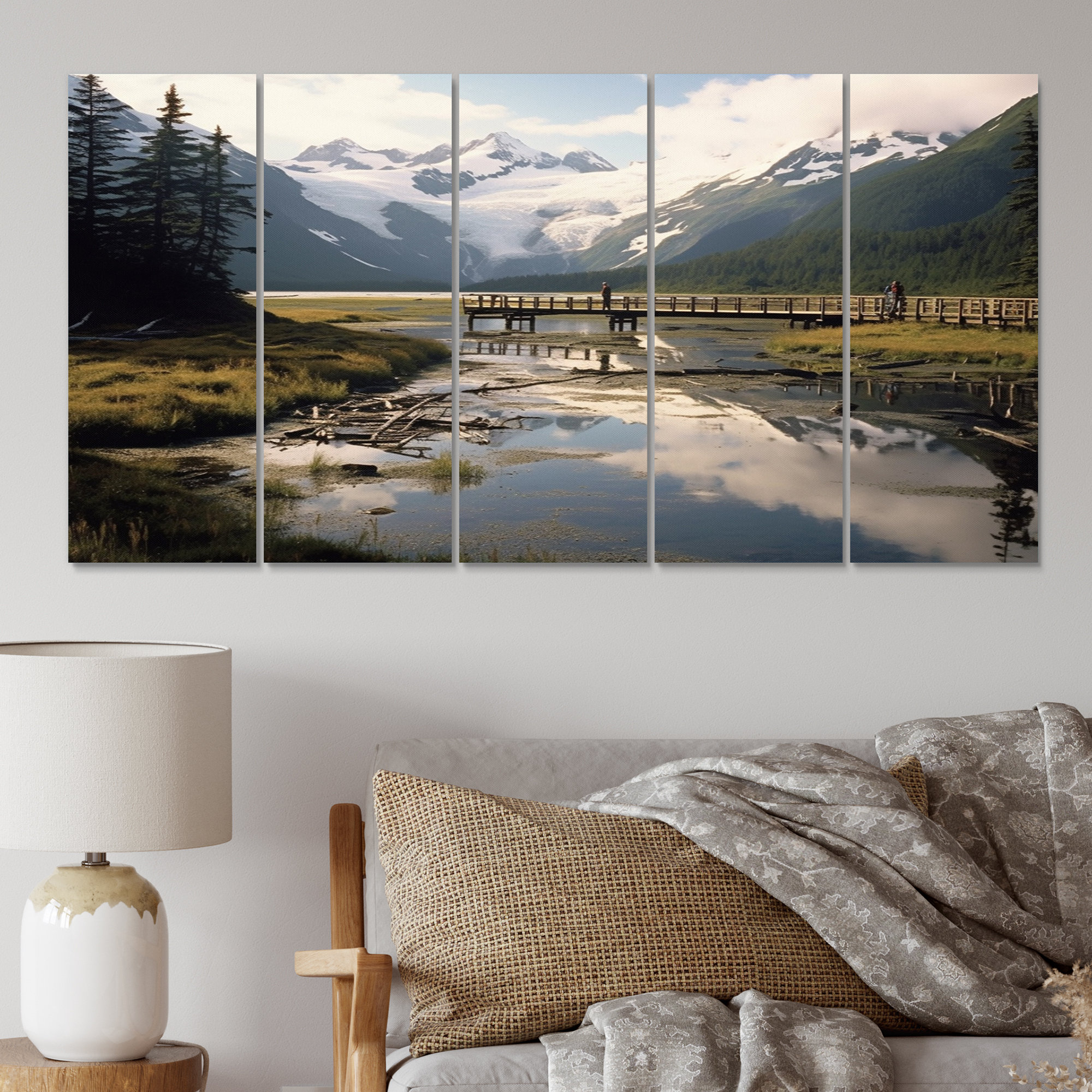 Design Art Alaskan Wilderness River - Landscapes Wall Art Print - 5 ...