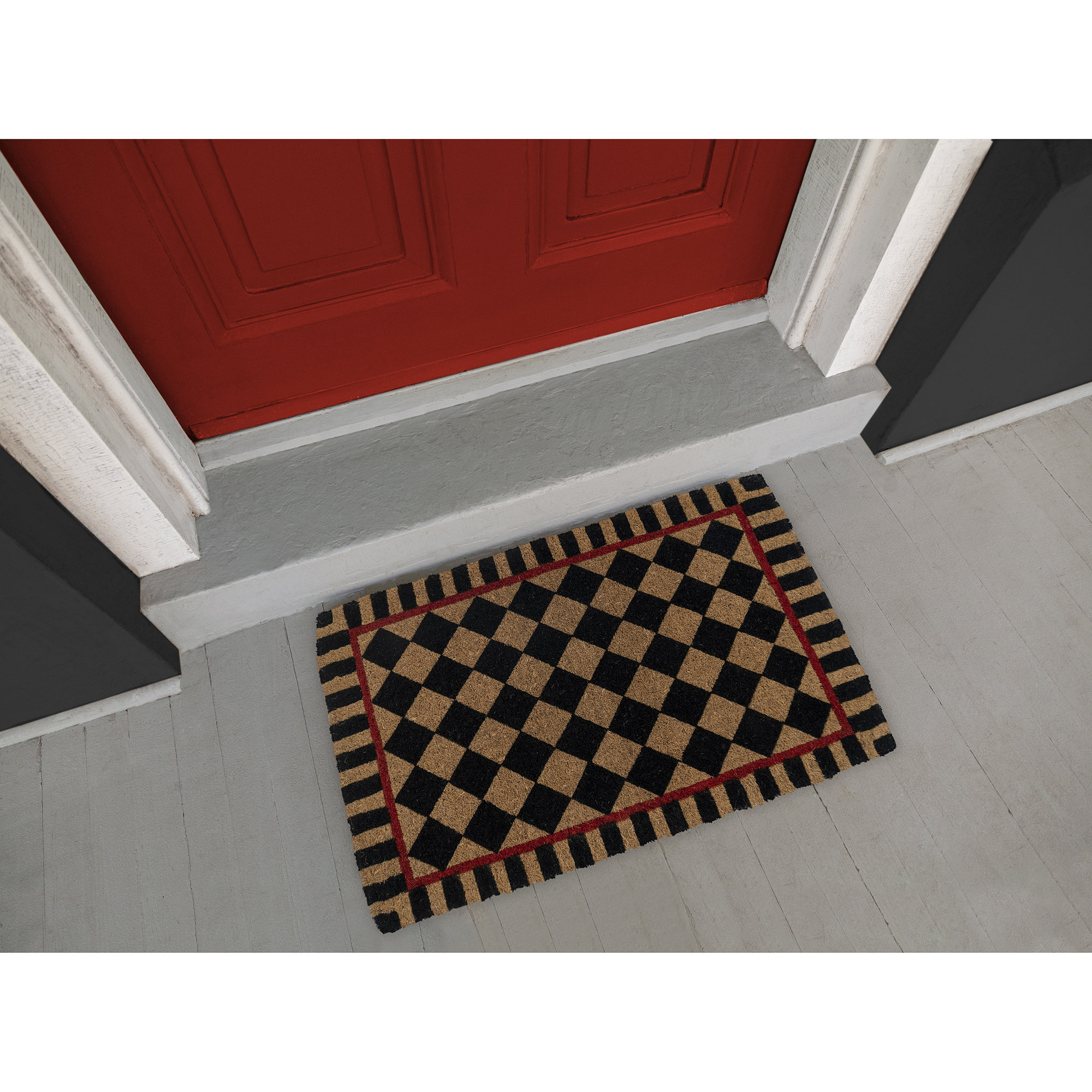 Entryways Check Please Extra-Thick Handwoven Coconut Fiber Doormat ...