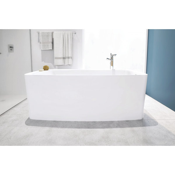 Wetstyle Lab 66" x 30" Freestanding Solid Surface Soaker Tub | Wayfair
