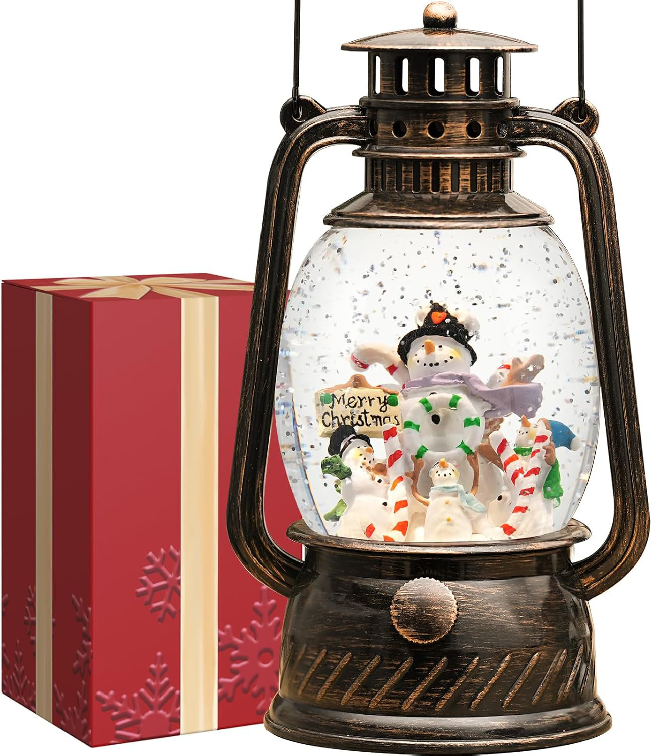 The Holiday Aisle® Snowman Snow Globe Light Up Musical Christmas Snow ...