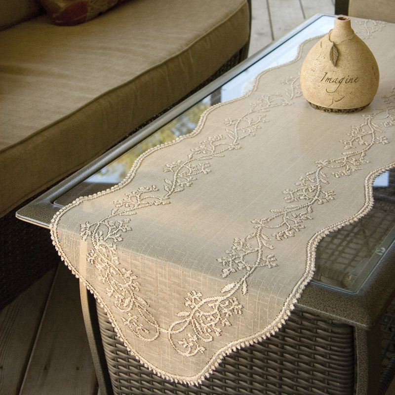 Gracie Oaks Medena Oval Floral Polyester Table Runner & Reviews | Wayfair