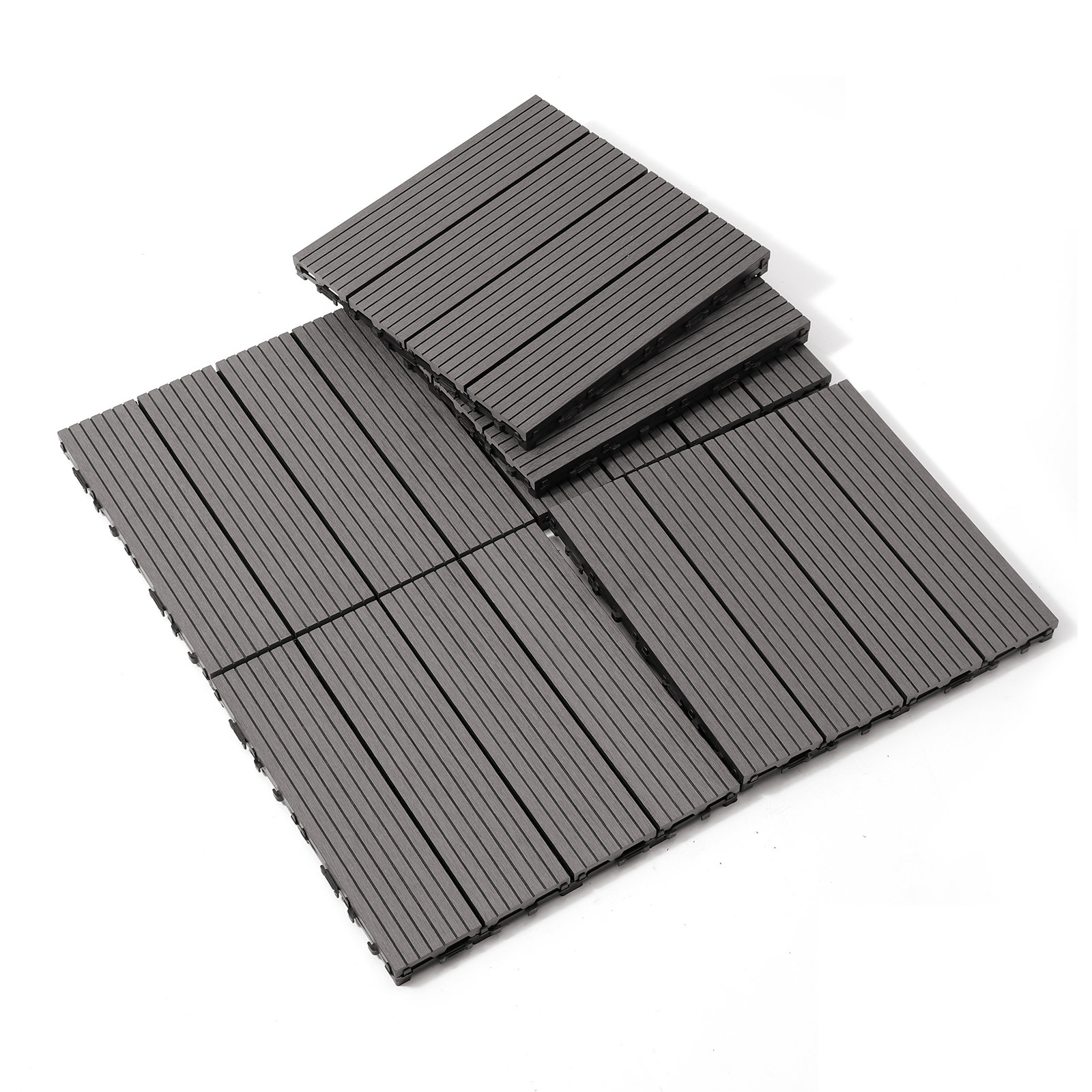 Builddecor Wood Plastic Composite Deck Tiles , Sustainable FSC ...