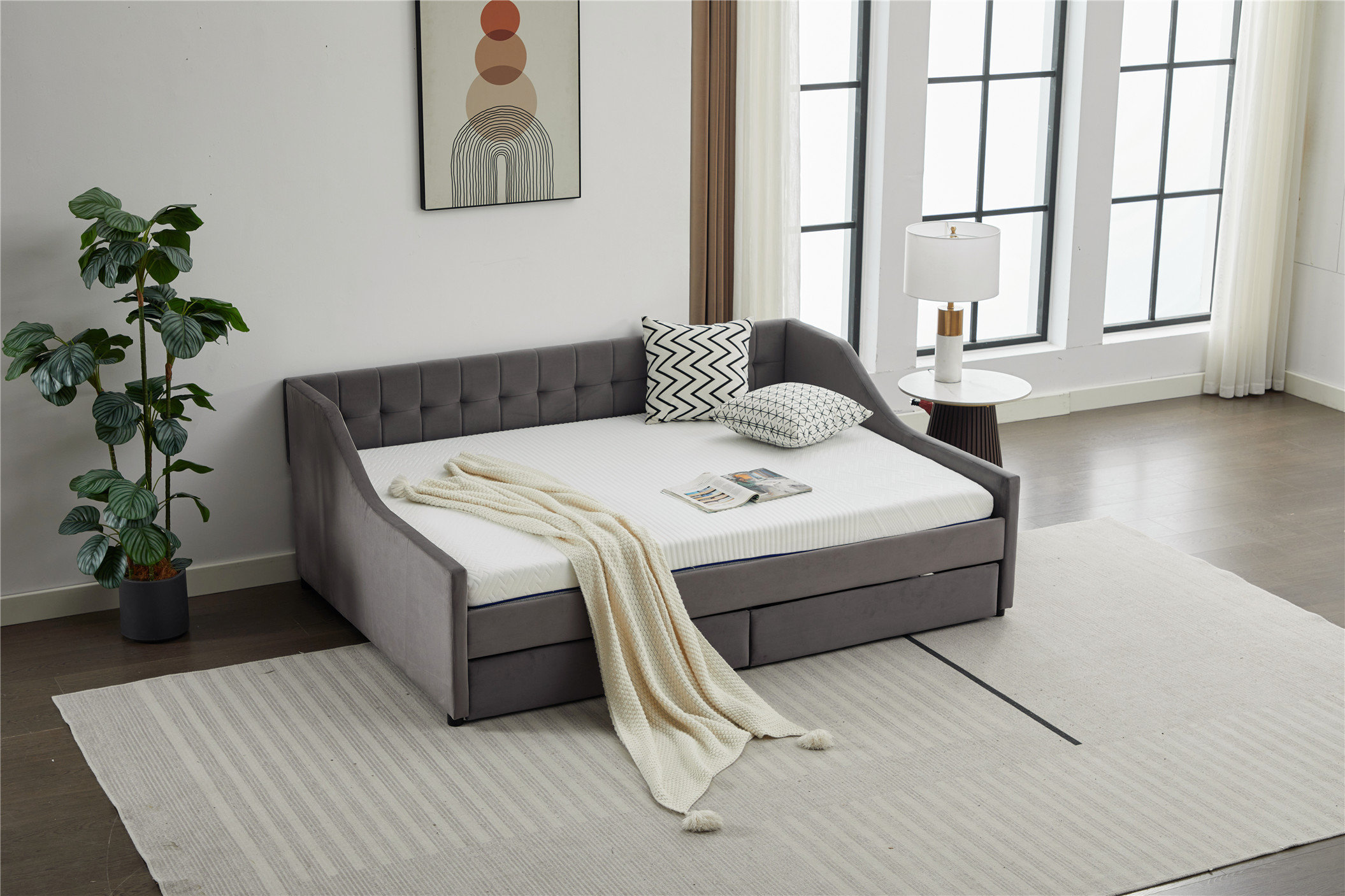 Ebern Designs Luxury Sleeper Sofa Bed with Soft Cushion - Ultimate ...