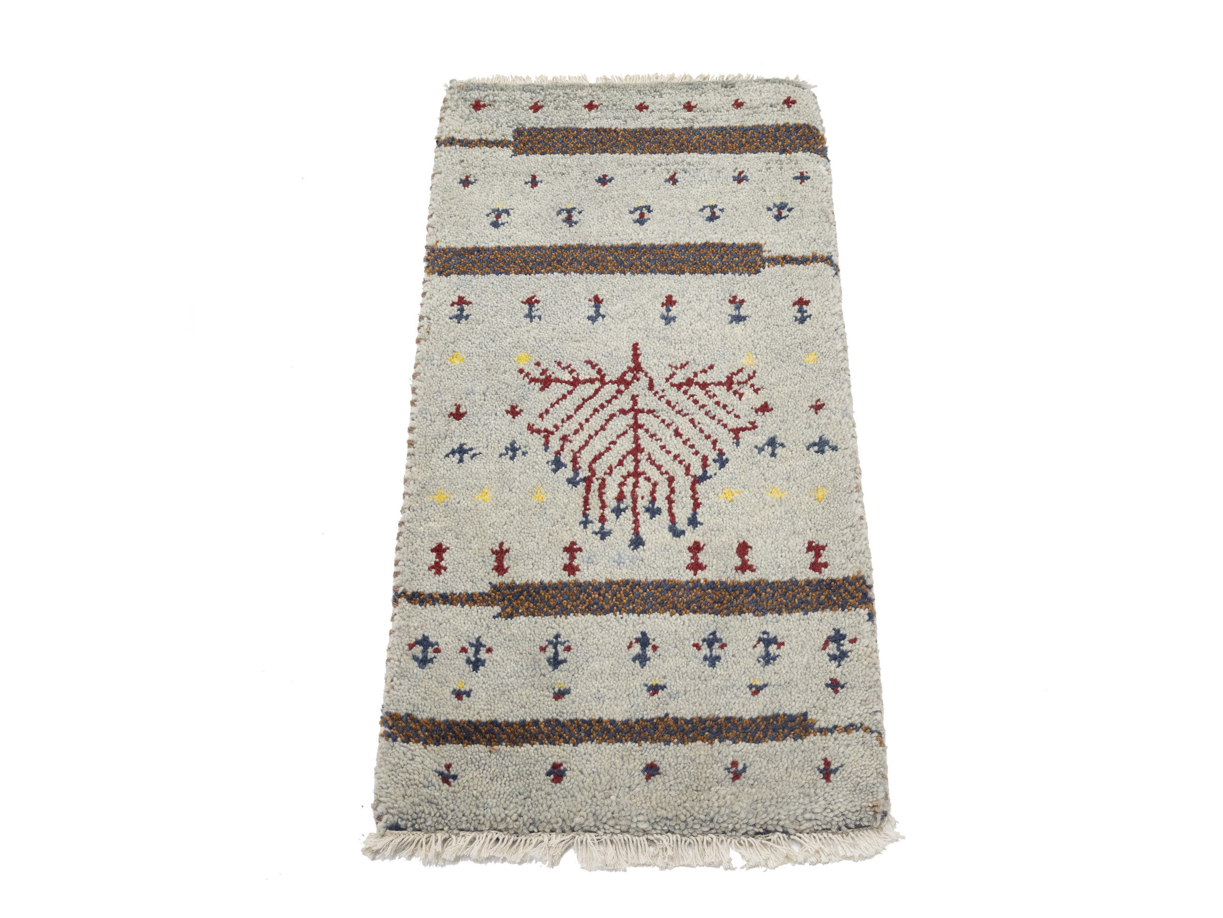 Foundry Select Small Handmade Pictorial Greige Tribal 1'4X2'7 Handmade ...