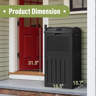 Devoko 32 Gallon Set of 2 Outdoor Plastic Trash Cans, Waterproof Manual ...