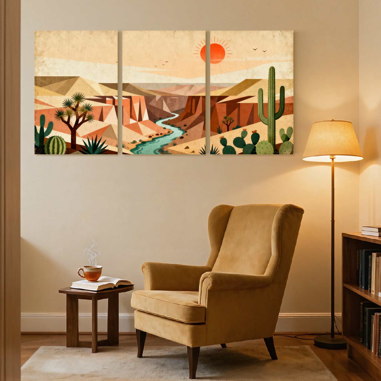 Winston Porter Landscape & Nature Desert Landscape With Cactus And ...