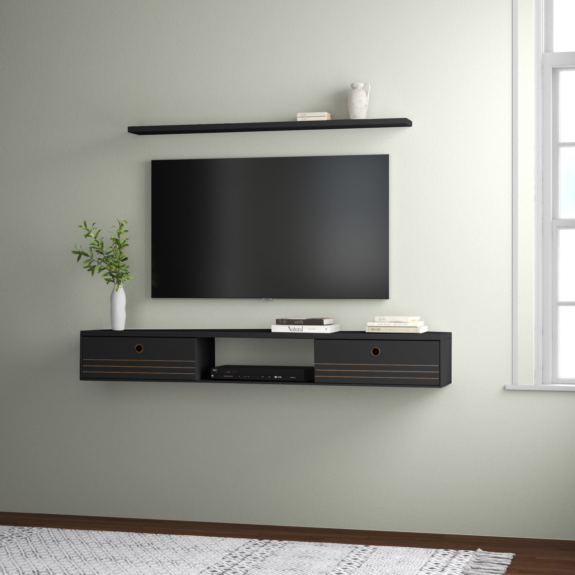 Zipcode Design™ Darryl Floating Entertainment Center for TVs up to 65 ...