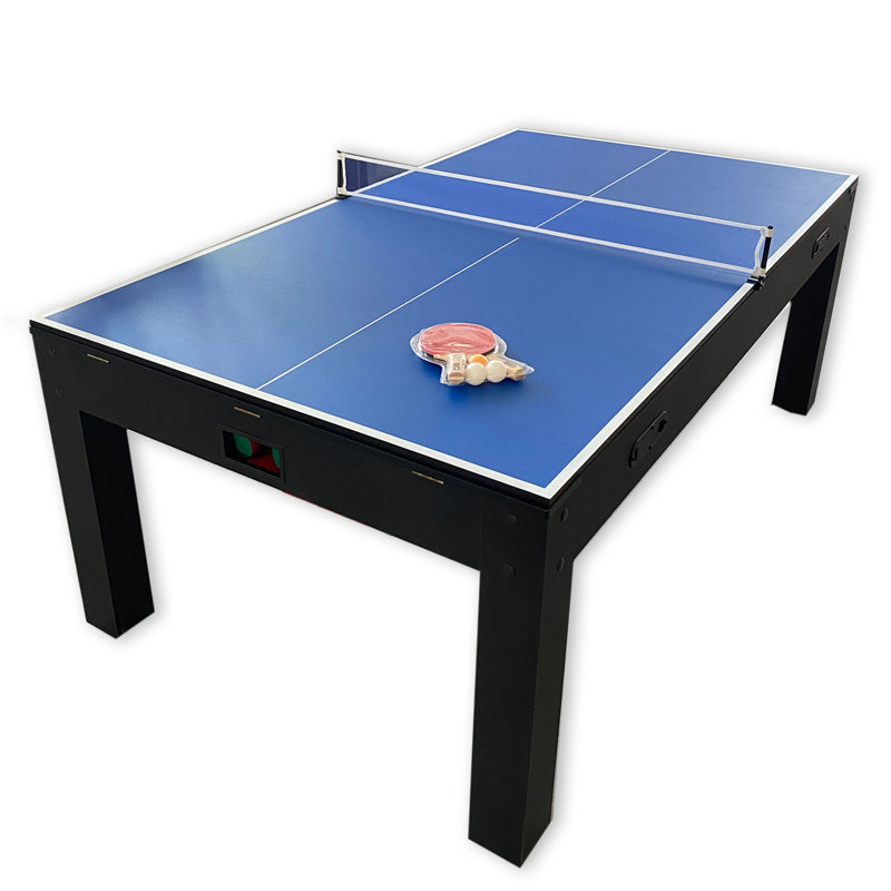 Simba USA Inc Pool Table 7ft Red + Air Hockey + Table Tennis + Table ...