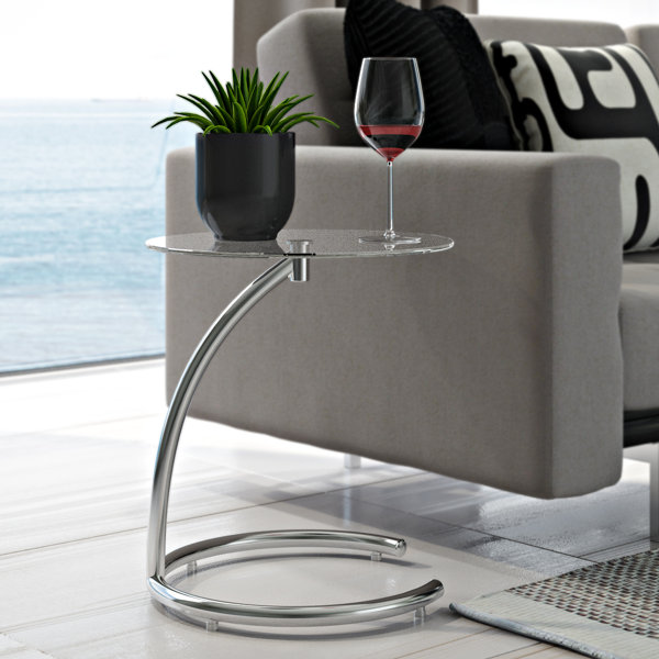 Wrought Studio Arcanum Modern Glass Accent End Table & Reviews ...