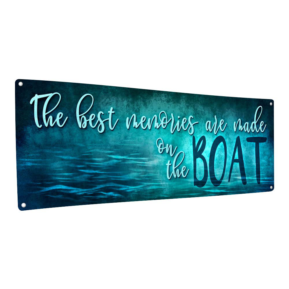Trinx " Memories On The Boat Metal Sign " on Metal | Wayfair