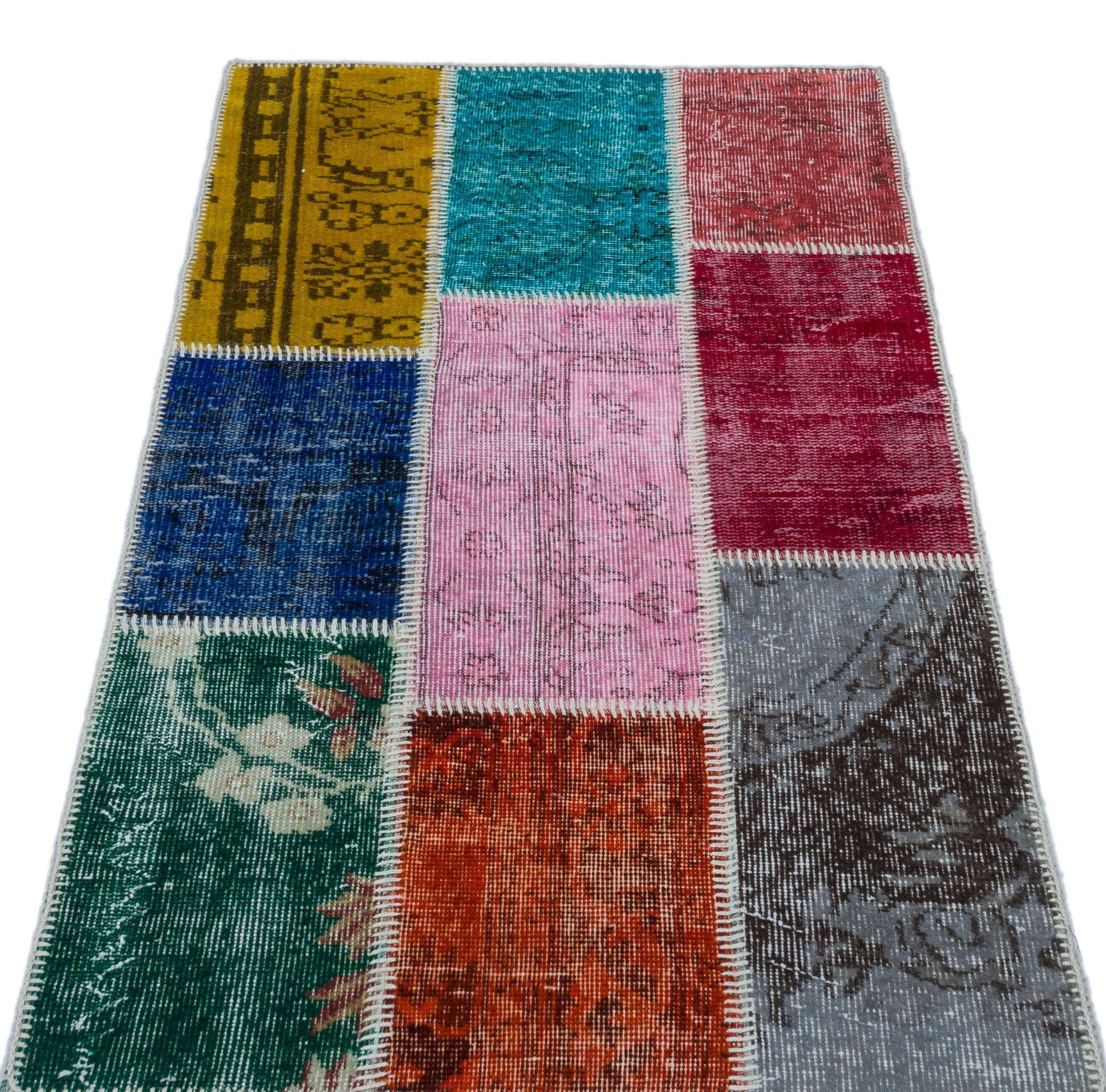 Bungalow Rose Zamian Beige Patchwork Wool Handmade Area Rug - Wayfair ...