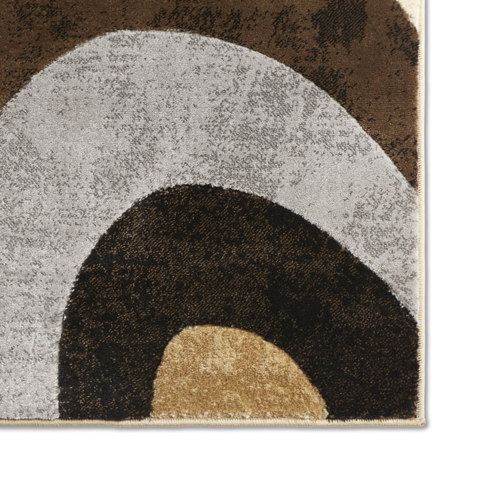 Winston Porter Amalyah Performance Brown/Gray Rug & Reviews | Wayfair