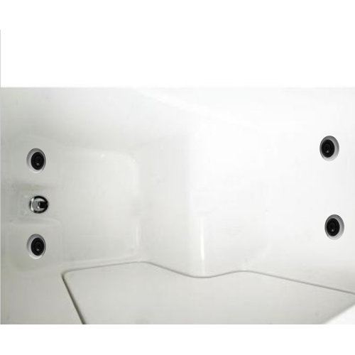 Avora Bath 52'' x 32'' Walk-in Soaking Fibreglass Bathtub with Faucet ...