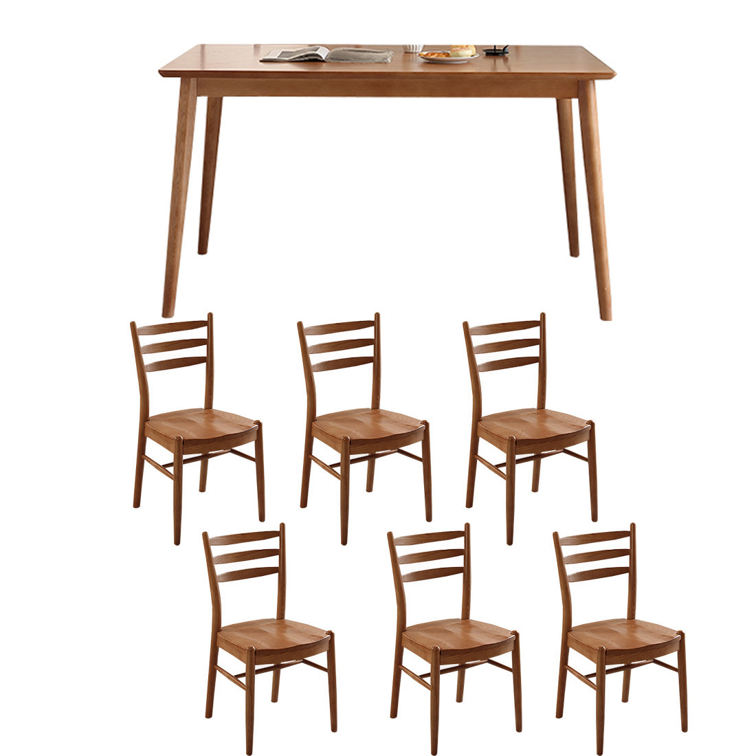 Sleek Surface Designs Simple solid wood ash wood solid dining table ...