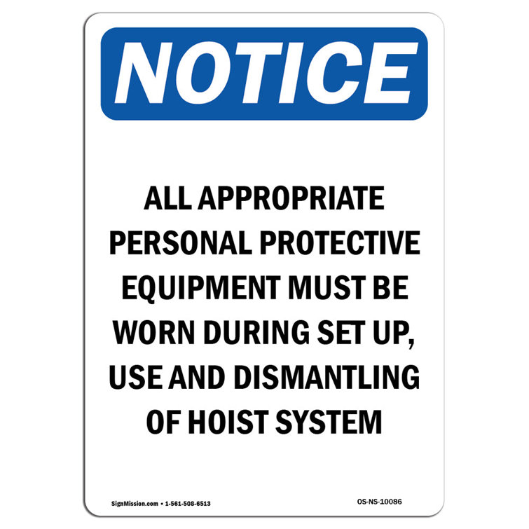 SignMission Notice - All Appropriate Personal Protective Sign | Wayfair