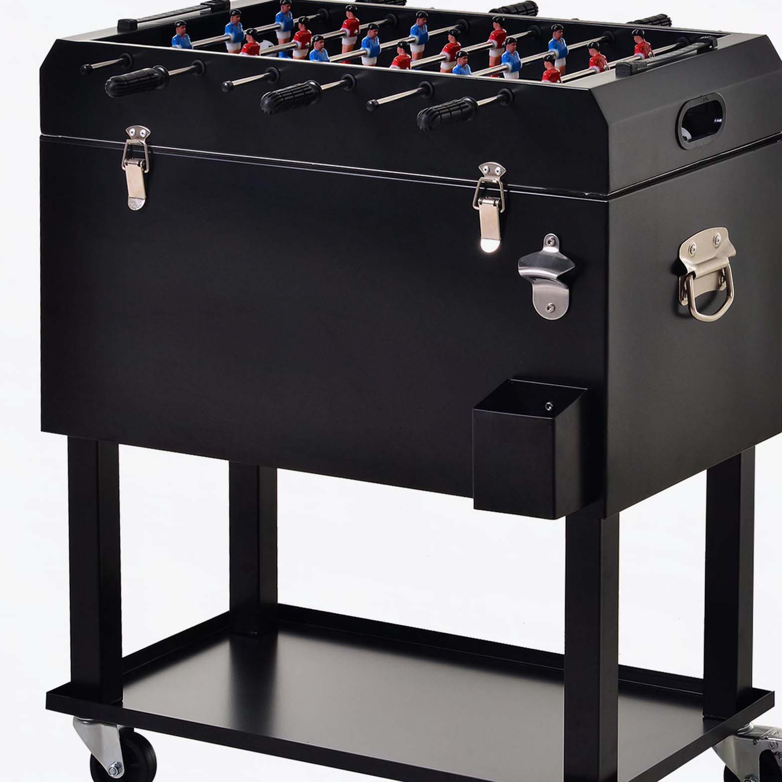 17 Stories 68QT Patio Cooler Ice Chest with Foosball Table Top ...