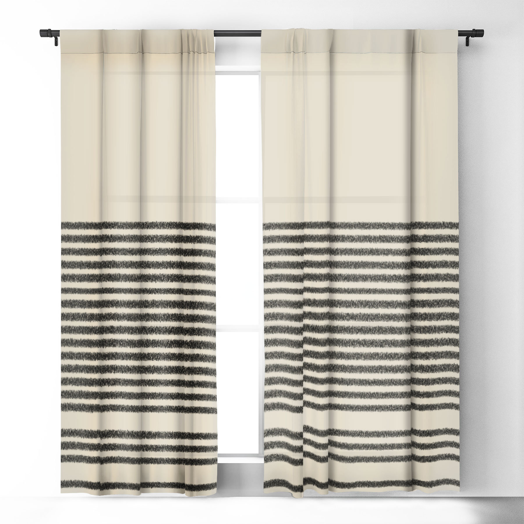 Hokku Designs Kierkegaard Design Studio Stripes Minimalist Black ...