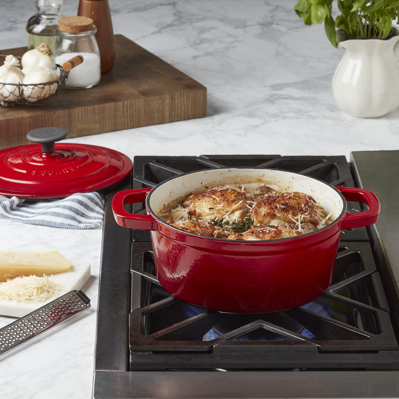 Smith and Clark Smith & Clark - Round Enamel Cast Iron Dutch Oven ...
