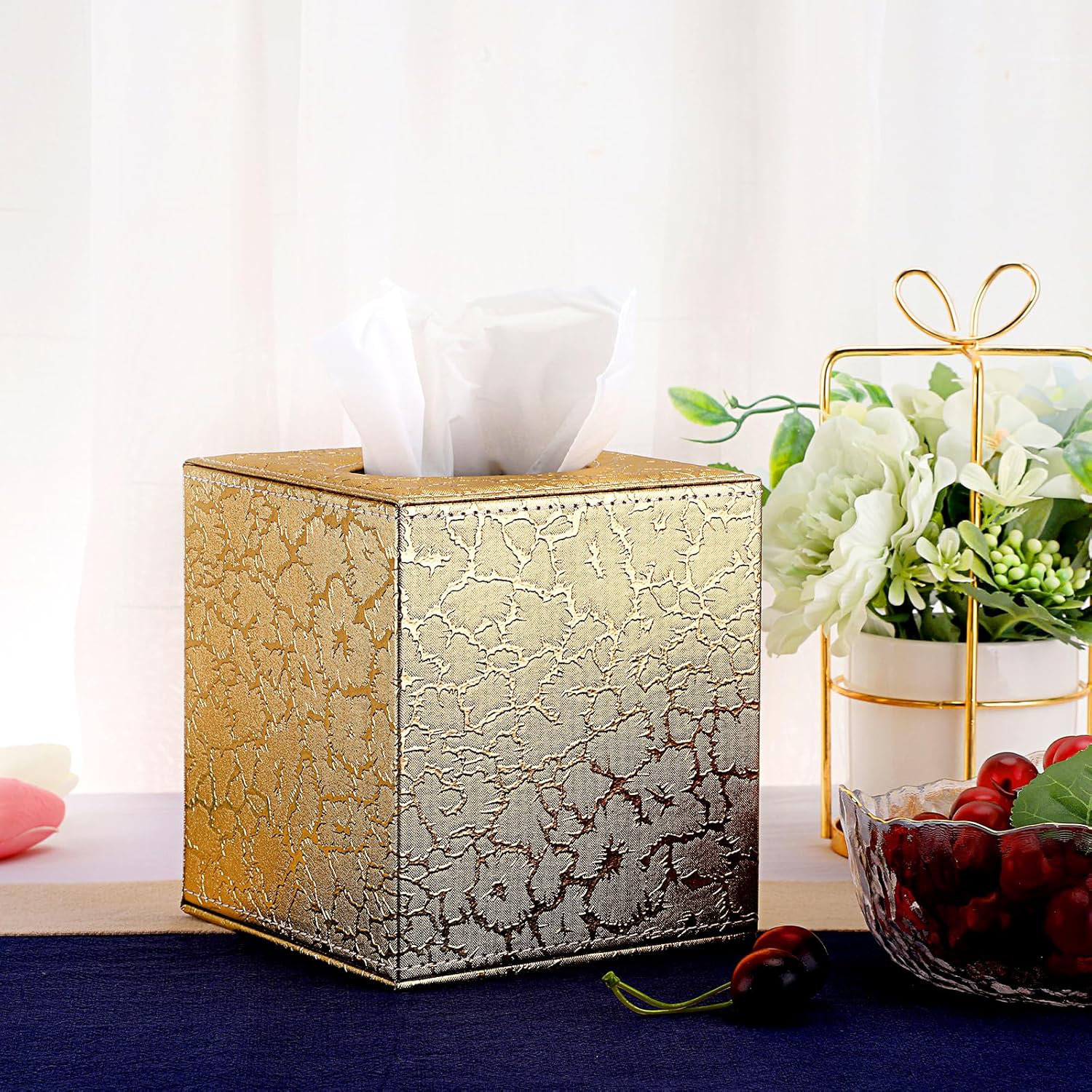 Mercer41 Square Linen Tissue Box Cover | Wayfair