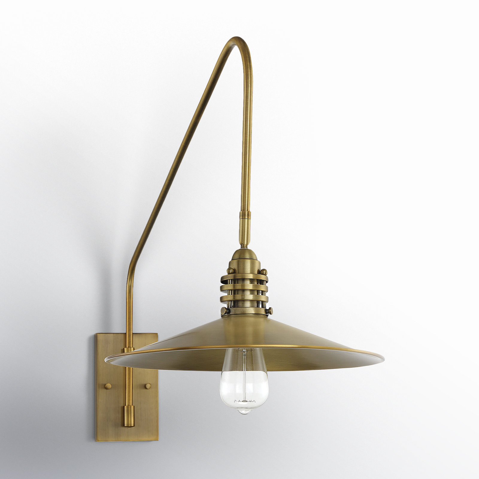 Birch Lane™ Bari 1 - Light Dimmable Armed Sconce | Wayfair