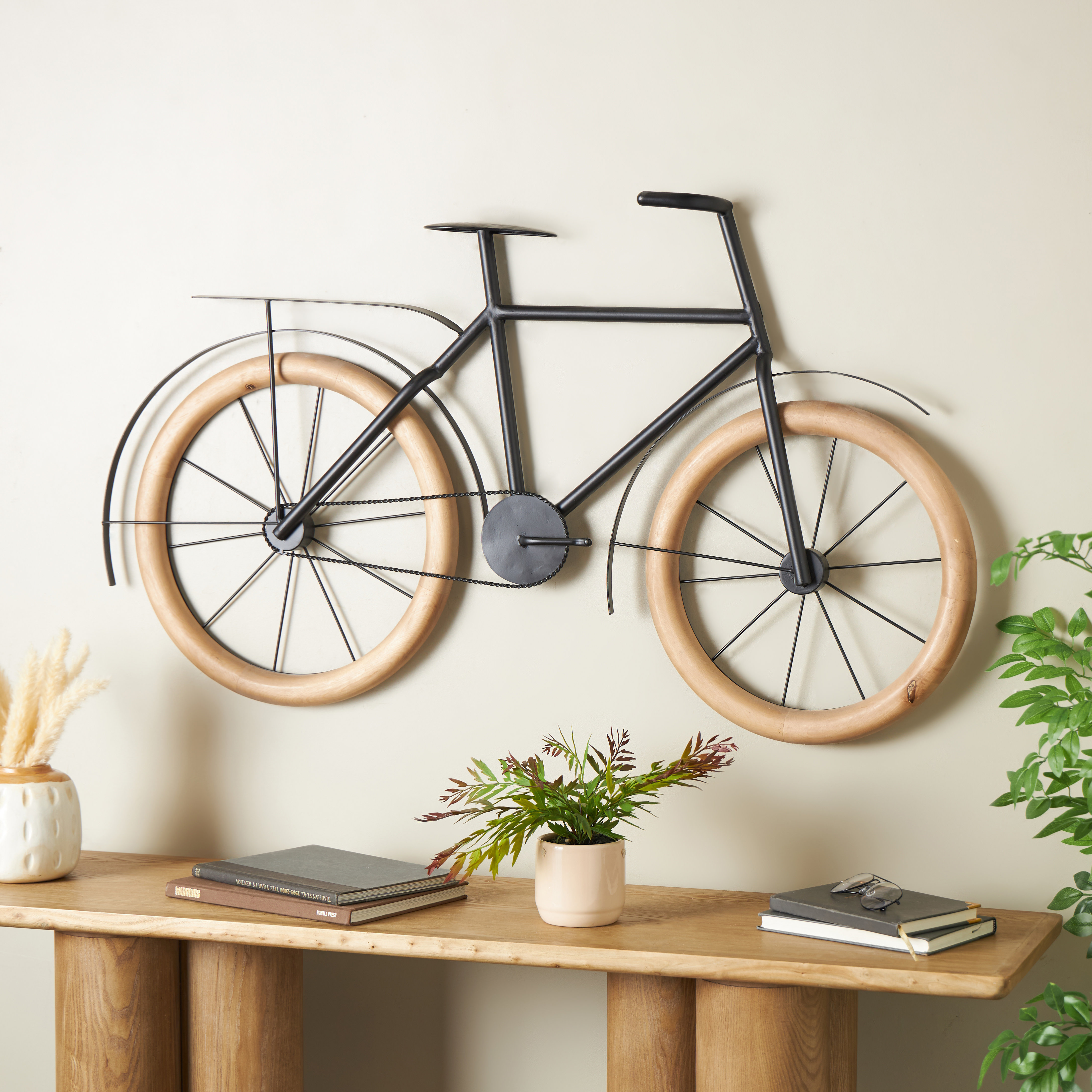 Trent Austin Design® Cole And Grey Metal Bike Home Wall Decor With ...