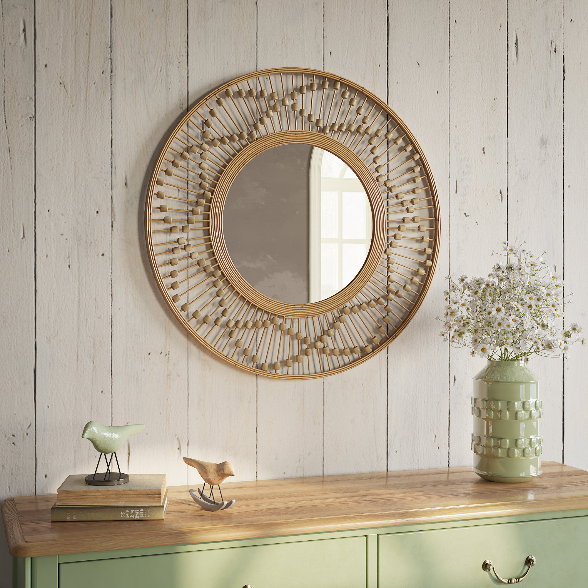 Dakota Fields Clemmy Sunbeam Wall Mirror | Wayfair