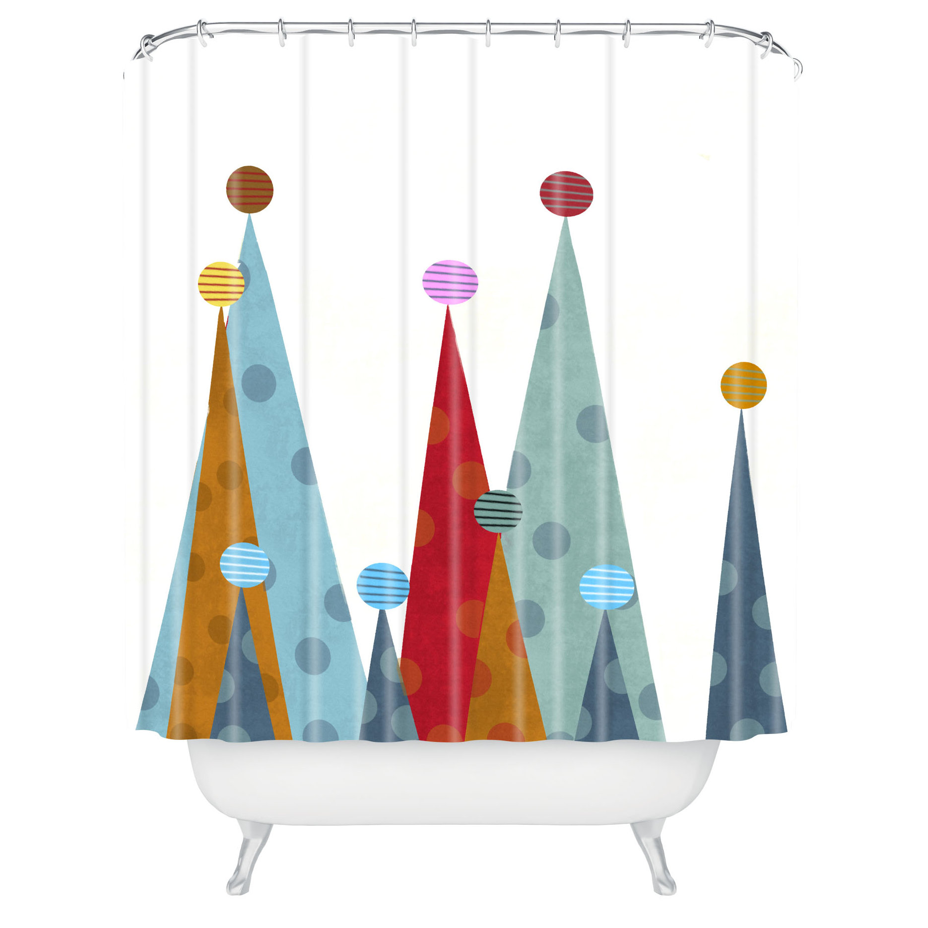 Wade Logan® Gragg Winter Peaks Single Shower Curtain | Wayfair