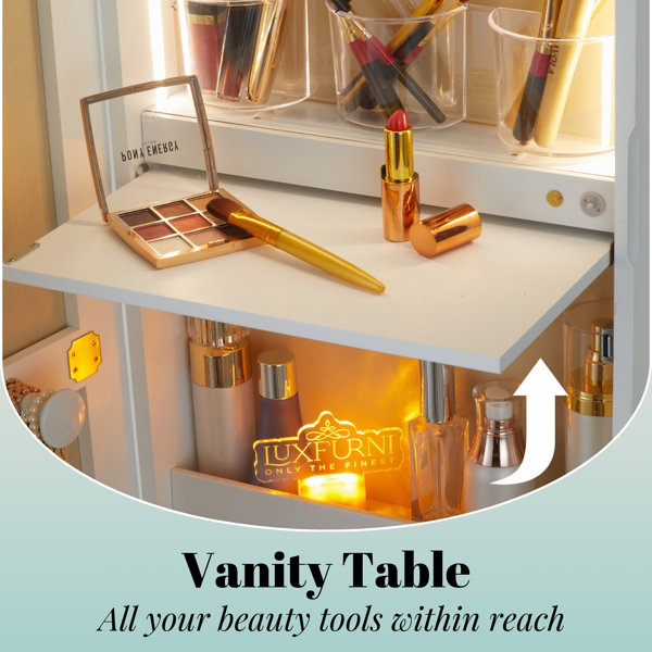 Wrought Studio™ Full Length Mirror With Storage & Reviews | Wayfair