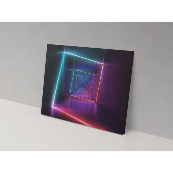 Metro Lane Neon Spiral - Wrapped Canvas Painting | Wayfair.co.uk
