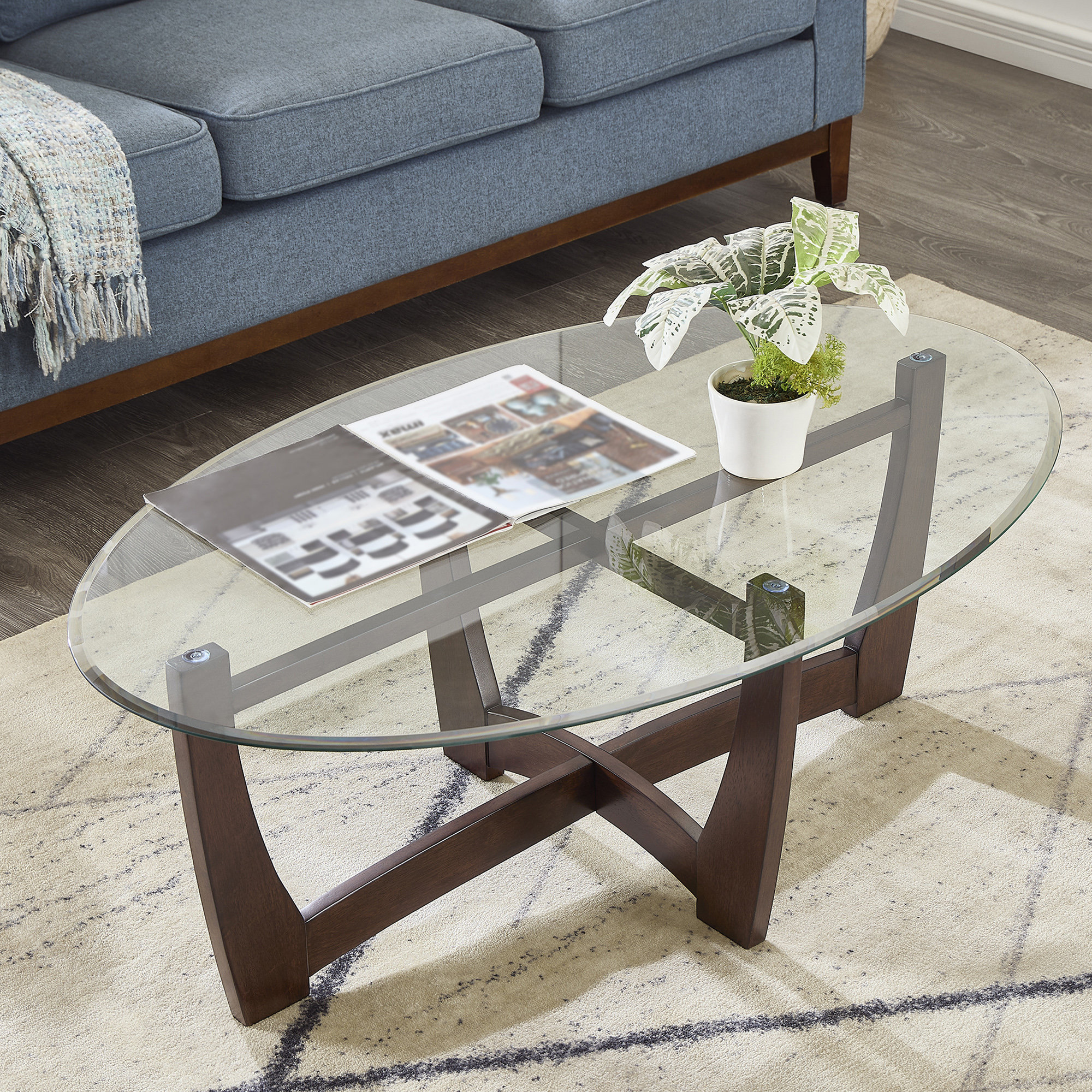 Latitude Run® Glass Top Coffee Table | Wayfair