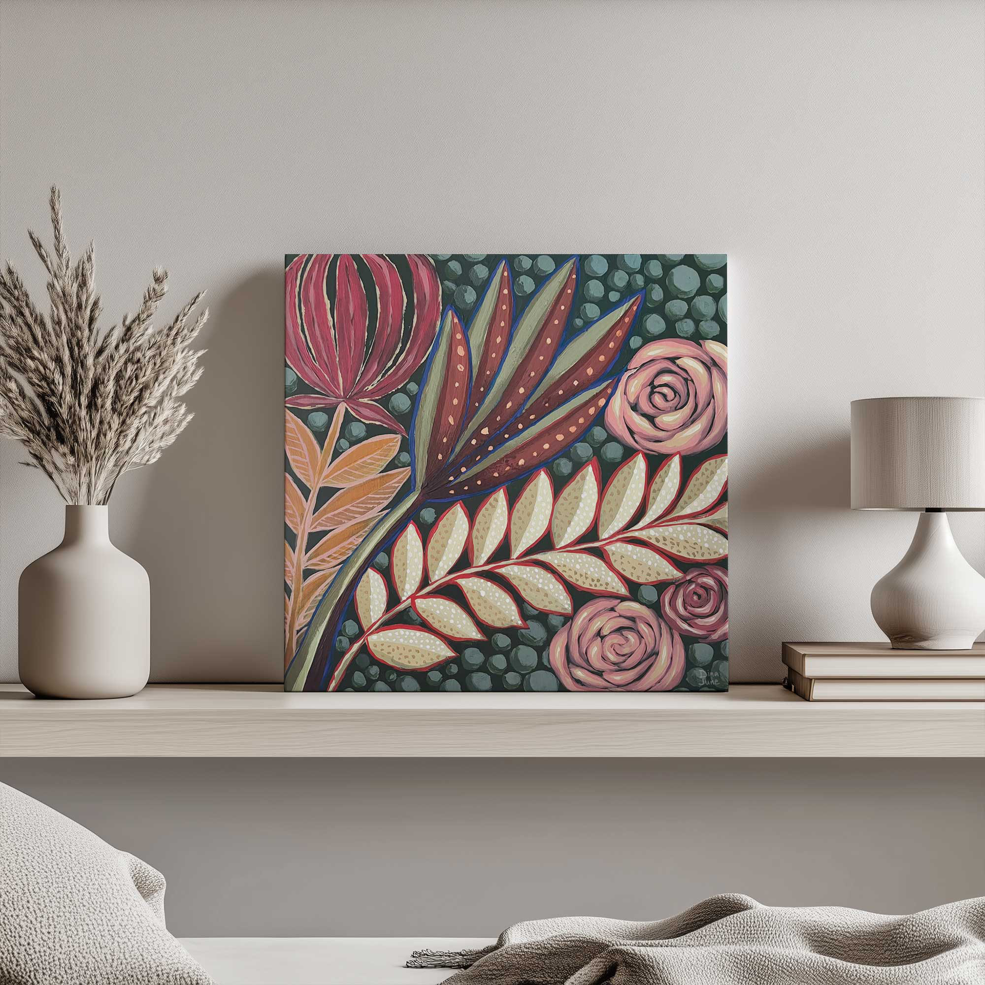 Dakota Fields Tropical Florals by Dina June Canvas Art Print | Wayfair