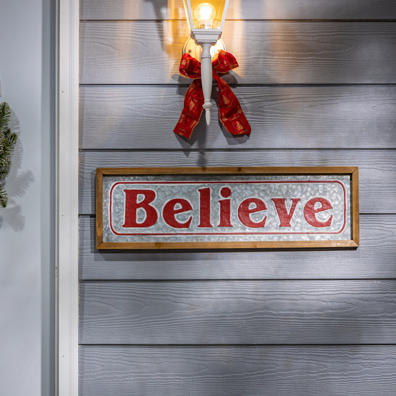The Holiday Aisle® Wood And Metal Holiday Themed Wall Signs Set Of 2 ...