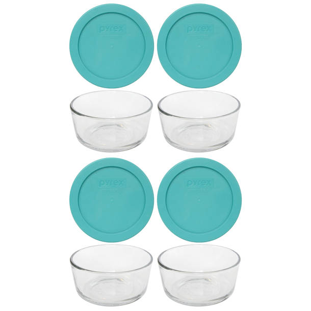 Pyrex 7200 Glass Bowls & 7200-PC Matching Lids | Wayfair