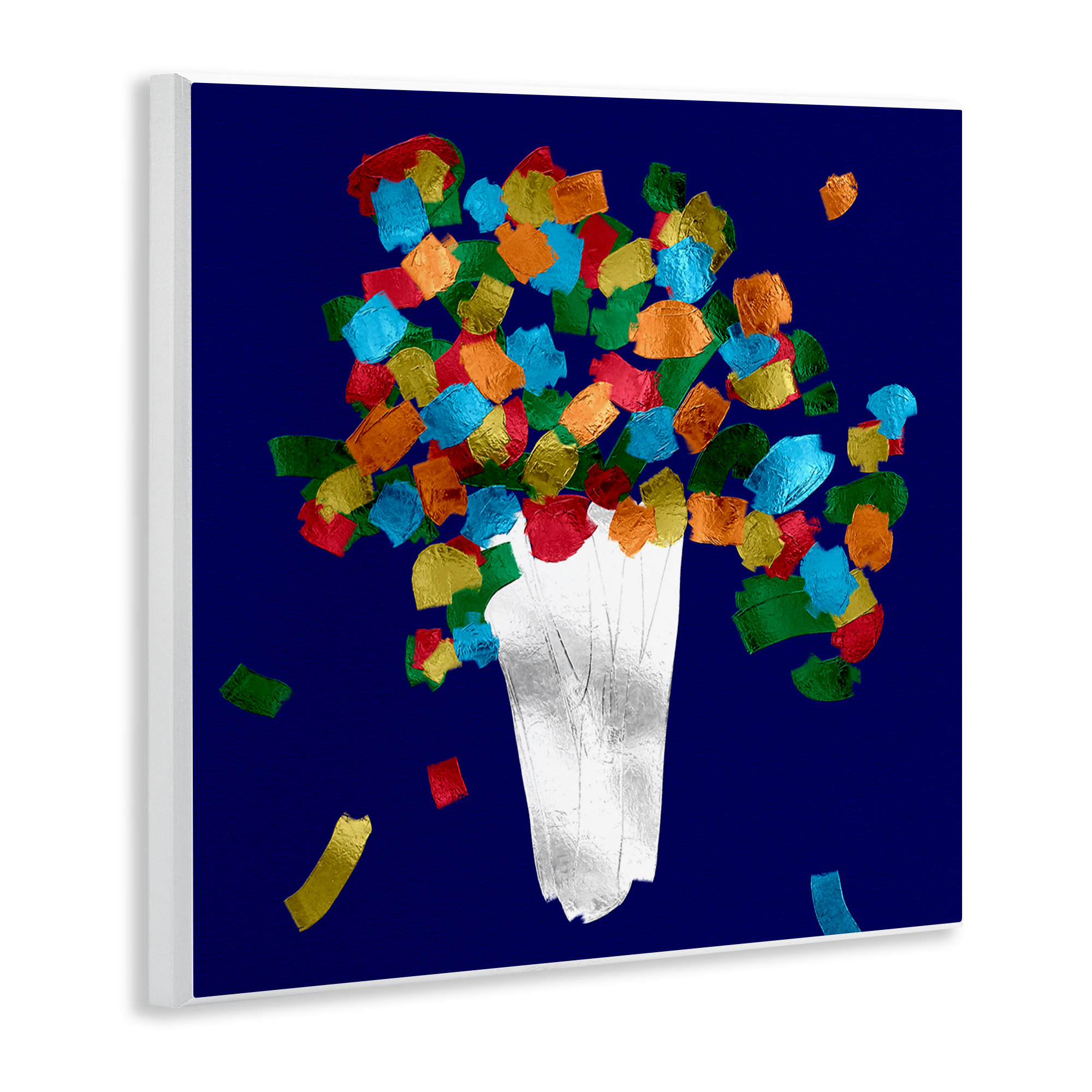 Ebern Designs Abstract Flower Vase Wall Plaque Art by Bellasai Art ...