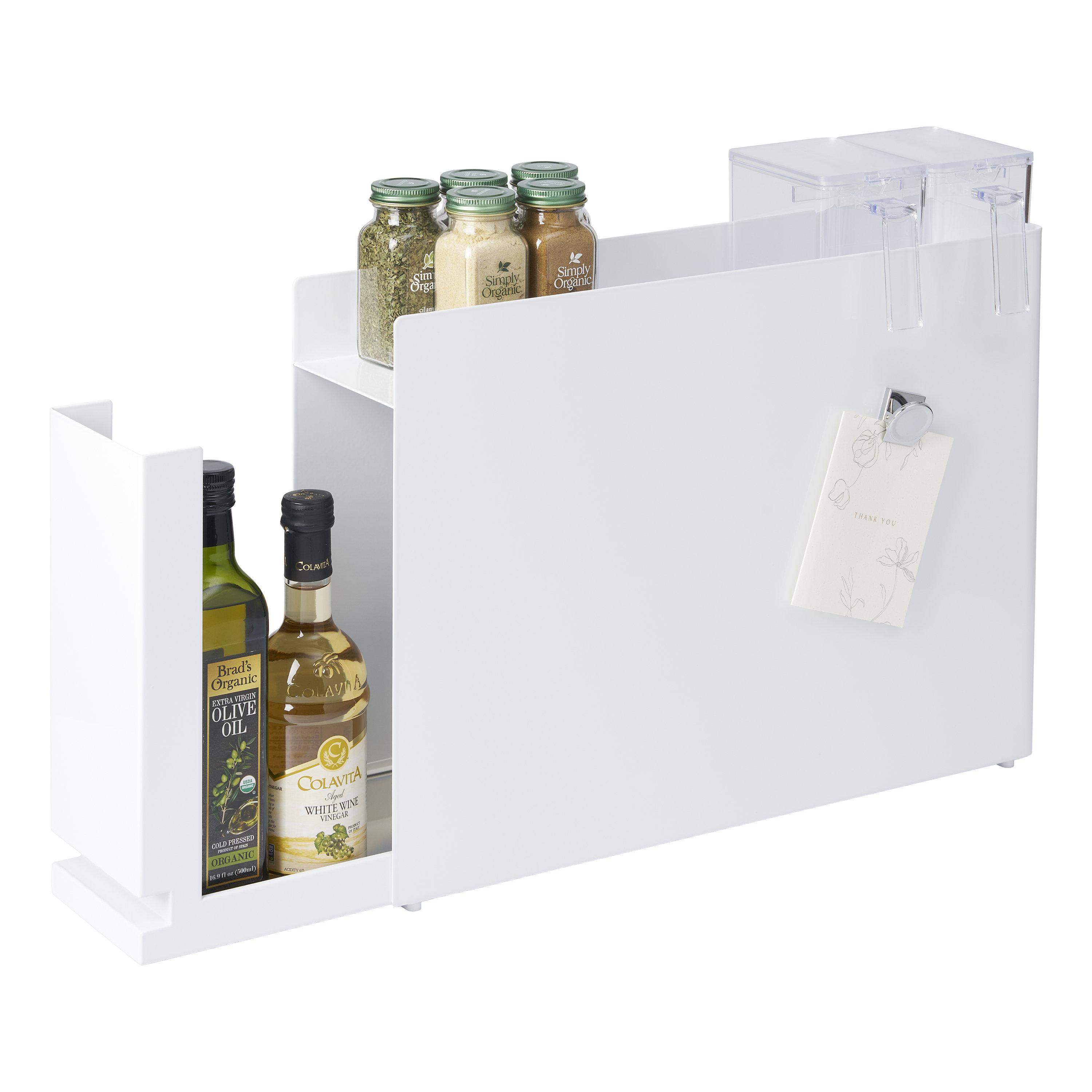 Yamazaki Home Tower Seasoning Condiments Spice Rack With Drawer - Steel ...