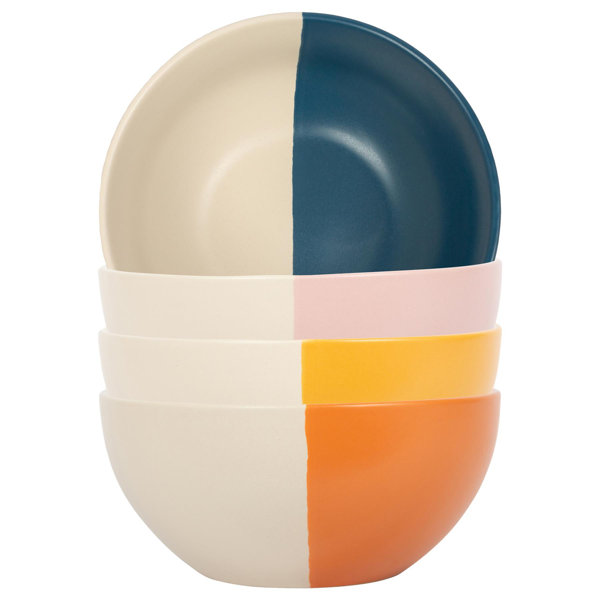 Nicola Spring Dipped Stoneware Cereal Bowls - 16.5cm - Navy | Wayfair.co.uk
