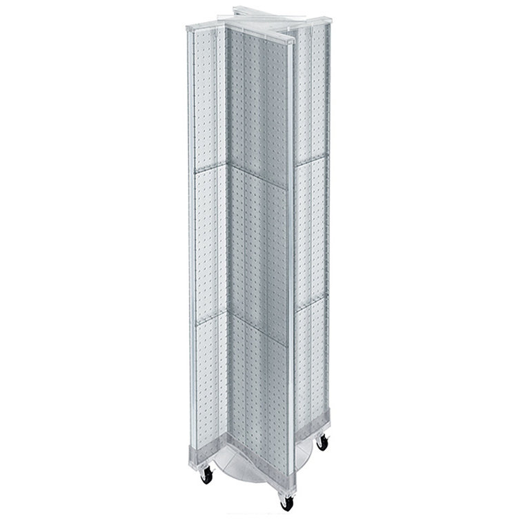 Azar Displays Pinwheel Pegboard Floor Display on Wheeled Base. Panel ...