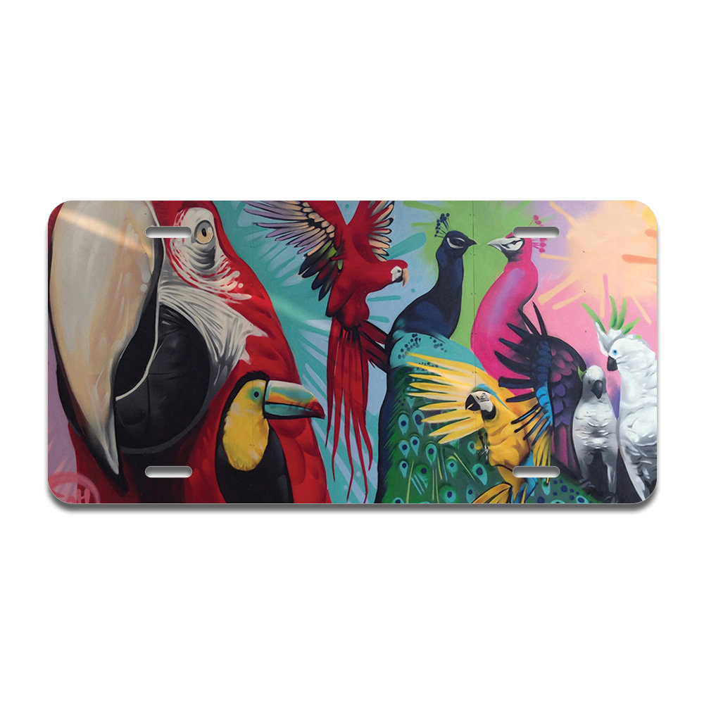 SignMission Parrot Paradise Aluminum Plate Frame | Wayfair