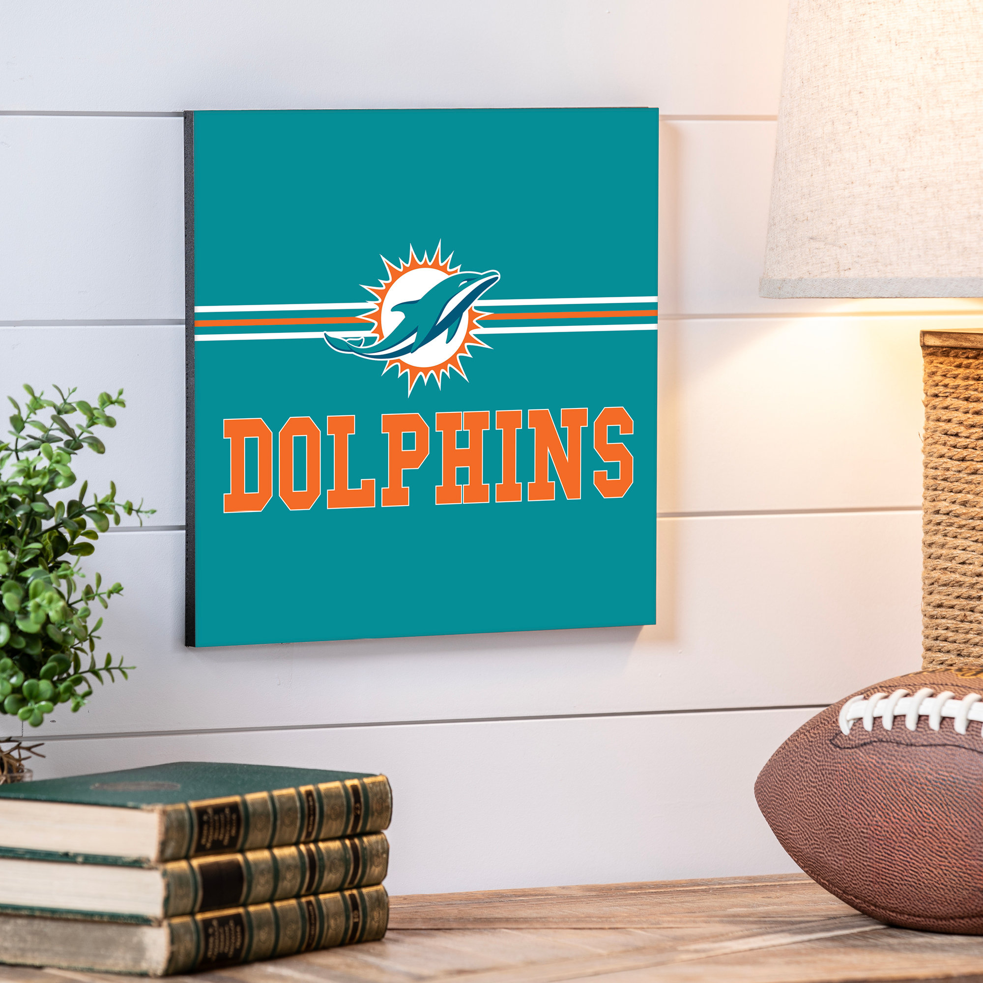 Evergreen Enterprises, Inc Miami Dolphins 12"x 12" Moveable Wall Tile ...